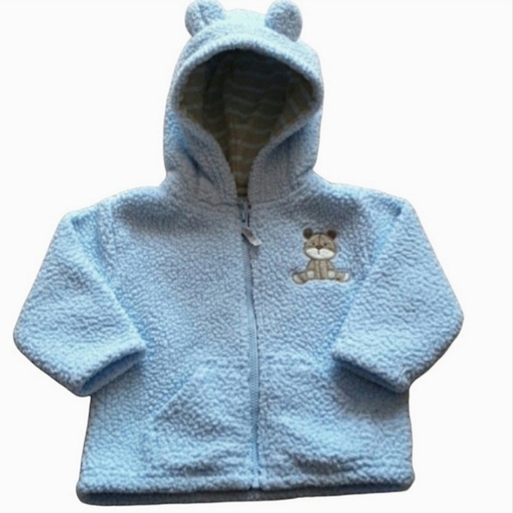 Carter's | Jackets & Coats | Carters Baby Boys 6m Light Blue Teddy Bear ...